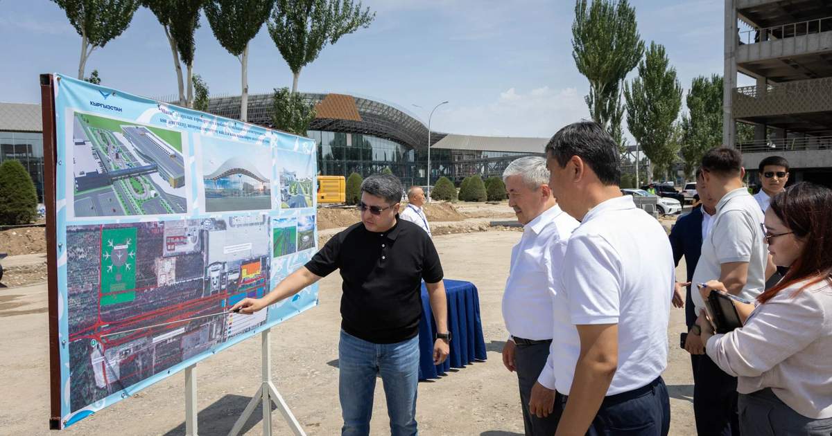 Adılbek Kasımaliev, Manas Havalimanı'nın yeniden inşasını inceledi ...